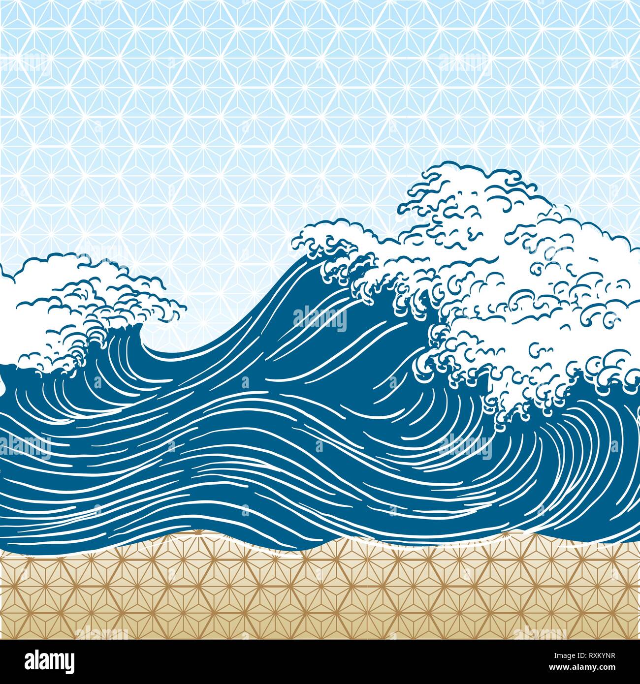 The great wave by hokusai Stock Vector Images - Alamy