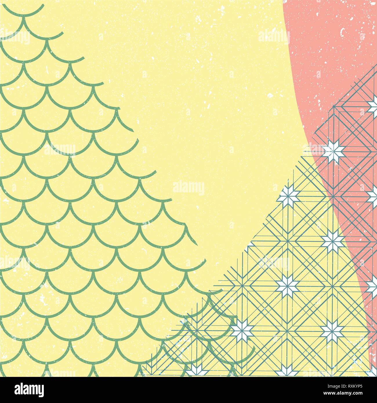 Japanese background with geometric pattern in Bright color theme ...