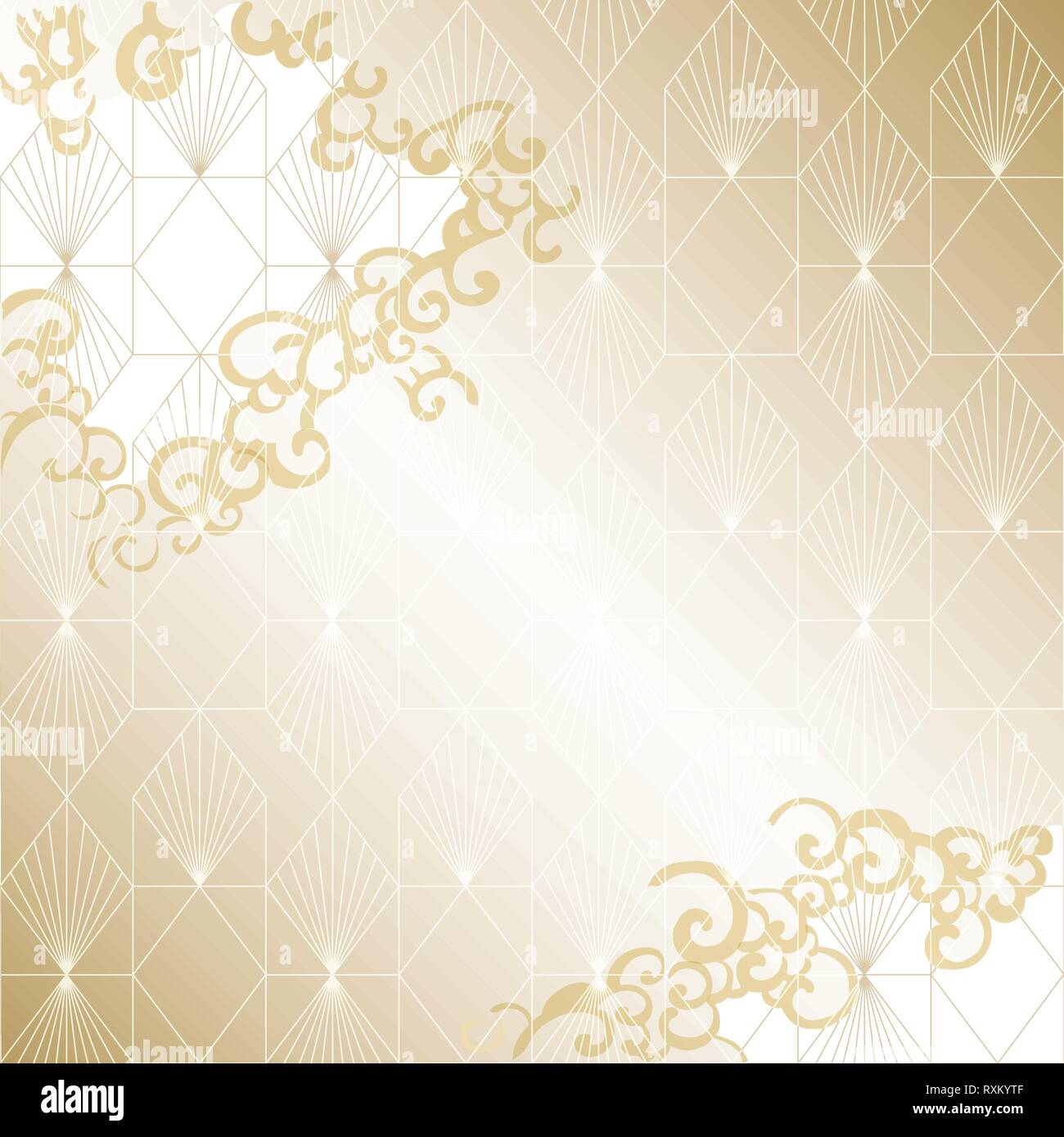 Japanese template background. Asian Cloud with Japanese pattern vector ...