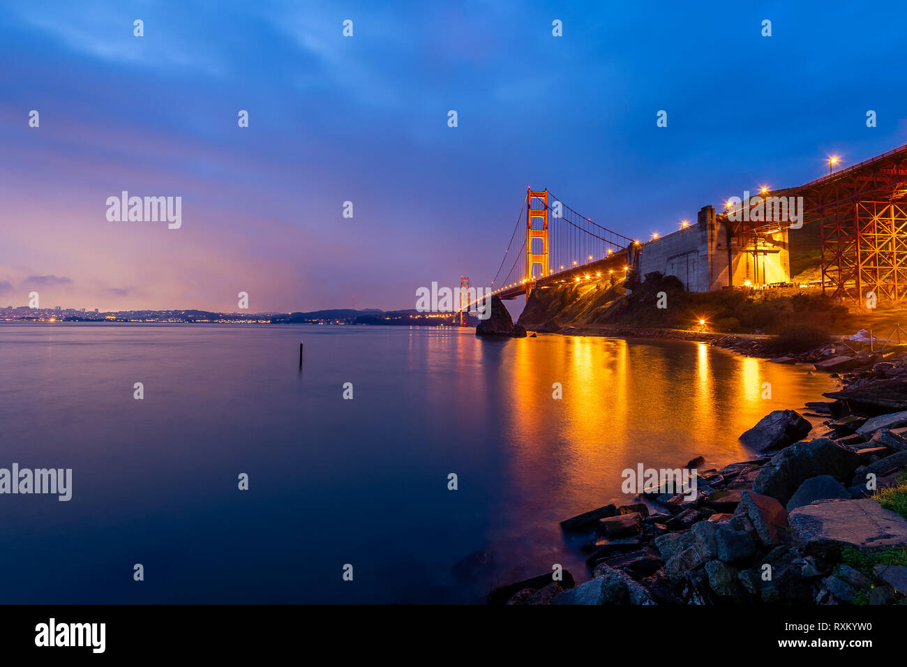 View golden gate bridge from fort baker hi-res stock photography and ...