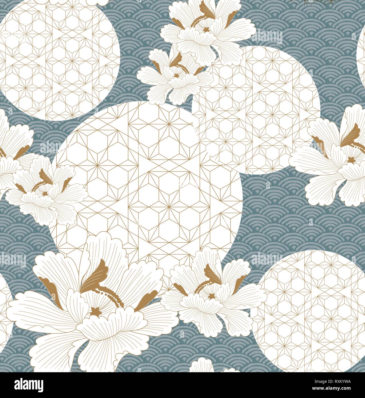 Japanese pattern print floral hi-res stock photography and images - Alamy