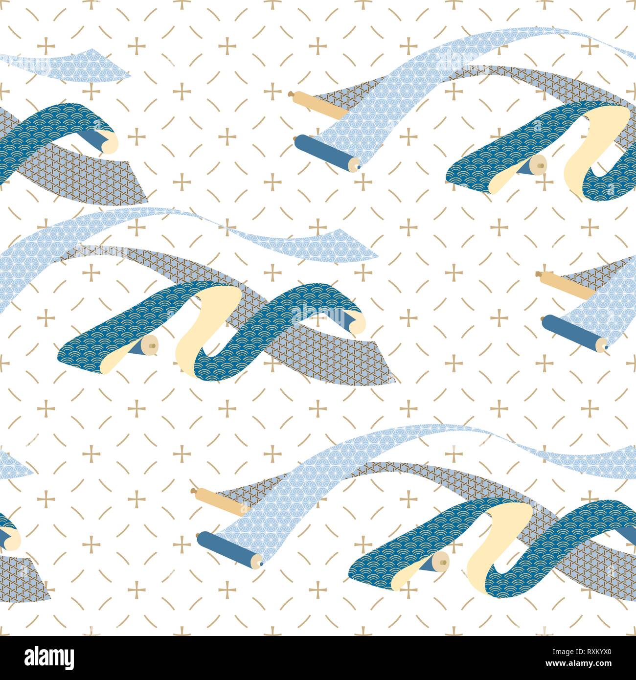 Japanese paper roll pattern vector. Geometric background Stock Vector ...