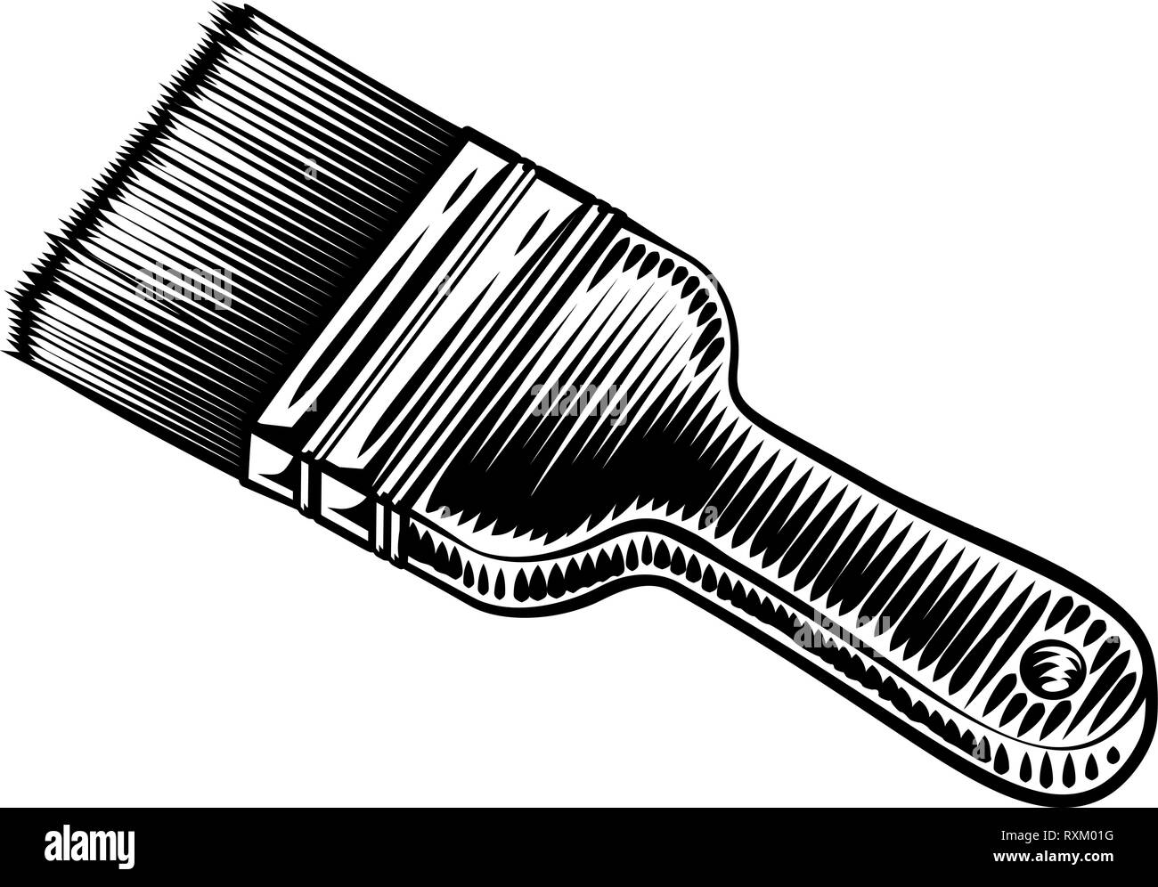 Decorators Paintbrush Vintage Woodcut Style Stock Vector Image & Art ...