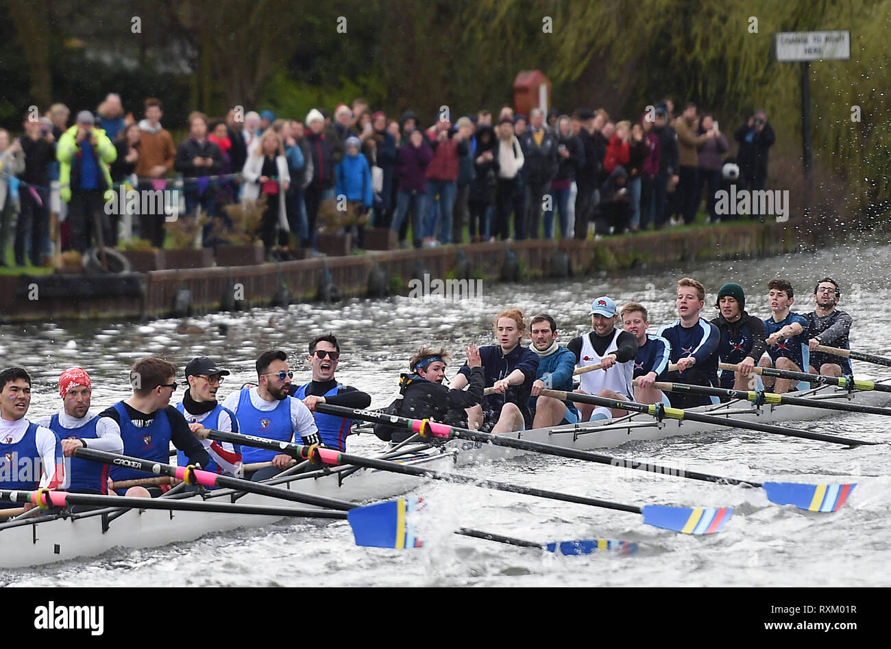 Pembroke College (right) are bumped by Darwin College during the final ...