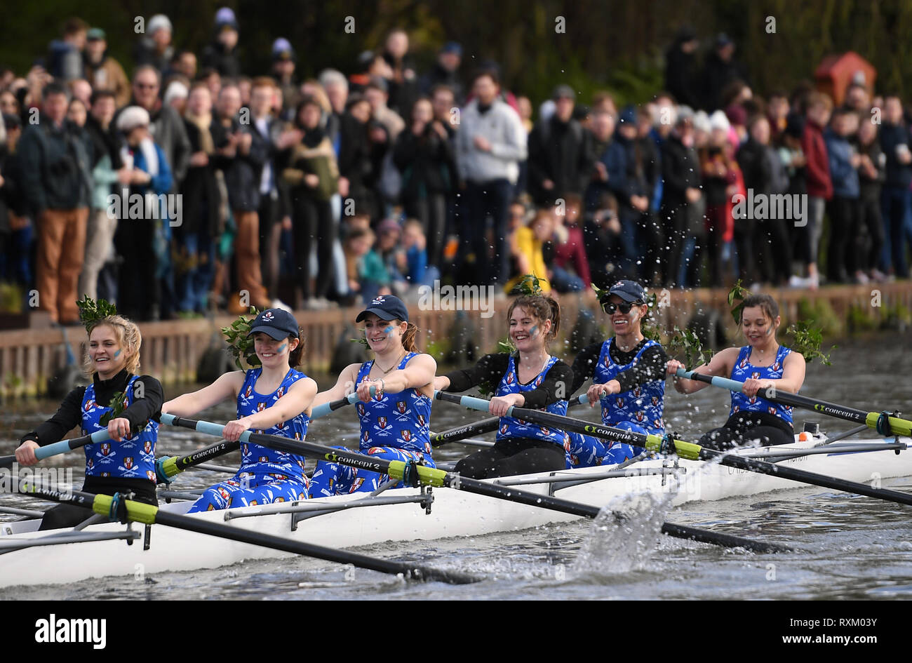 Homerton College row home with greenery in their hair to signify a ...