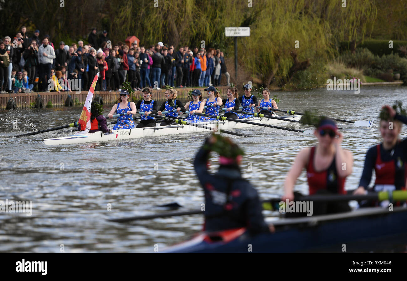 Homerton College row home with greenery in their hair to signify a ...