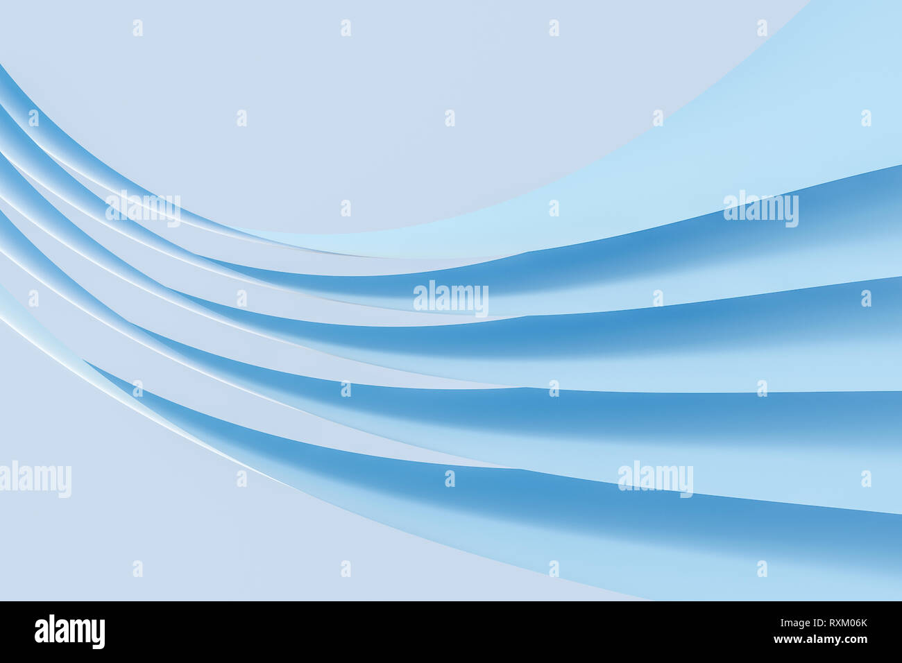 blue curve pattern, 3d rendering Stock Photo - Alamy