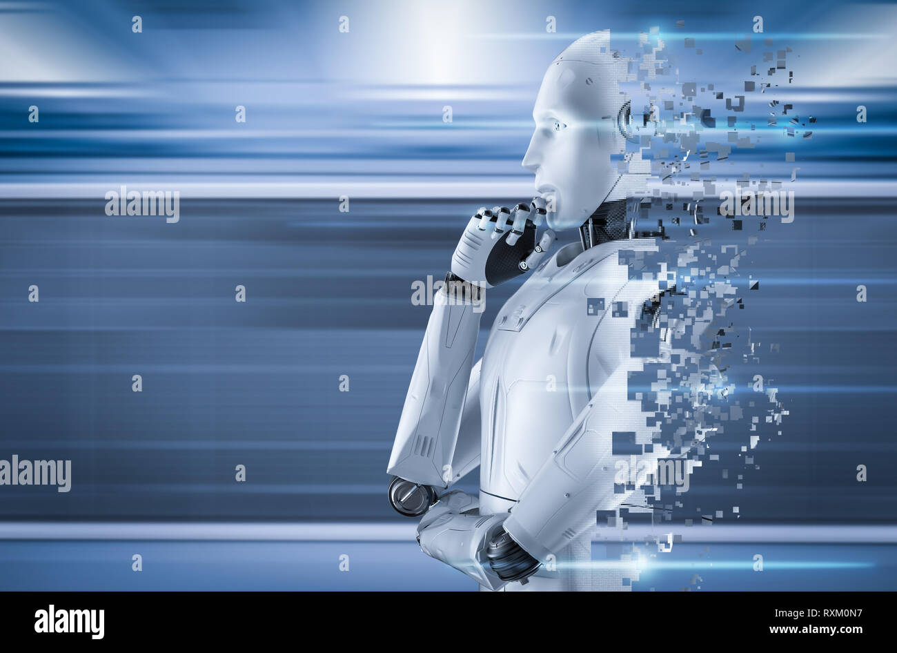 Pixelated robot hi-res stock photography and images - Alamy