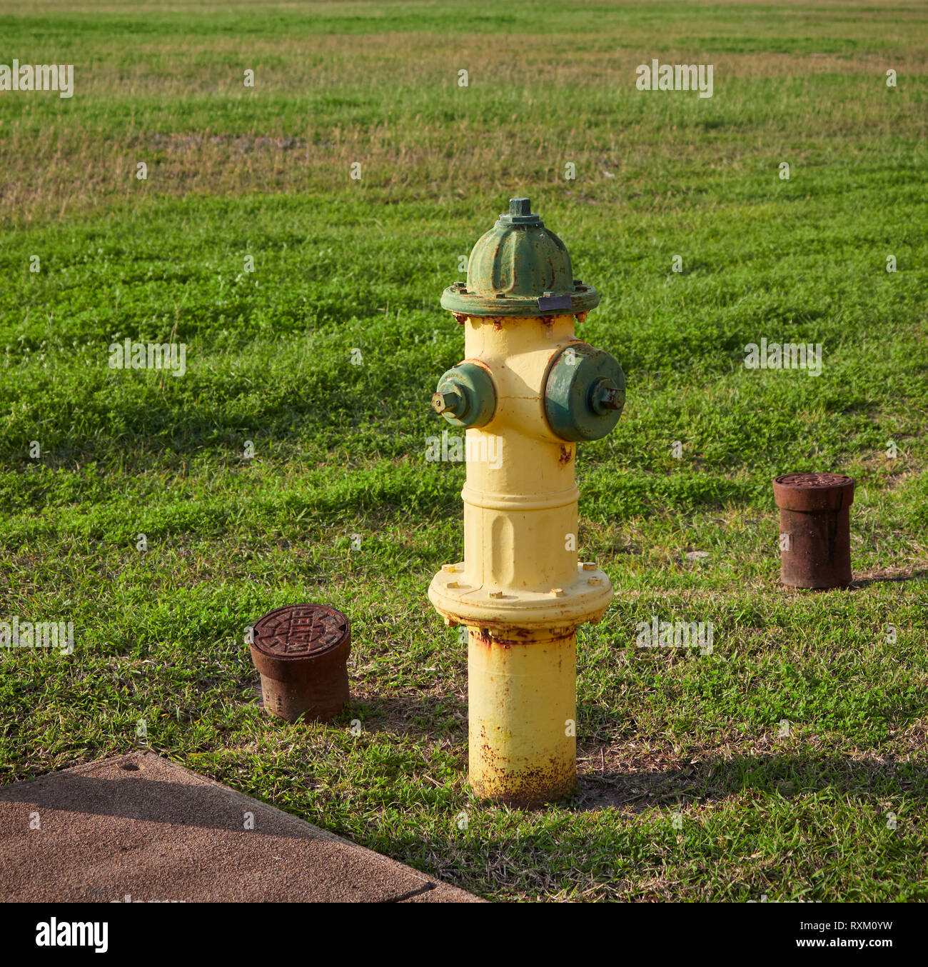 Yellow fire hydrant shadow hi-res stock photography and images - Alamy