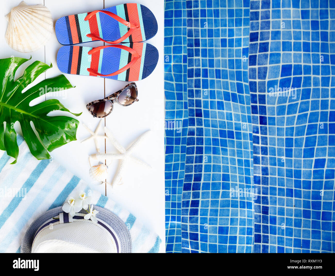 Summer flat lay scenery Stock Photo - Alamy
