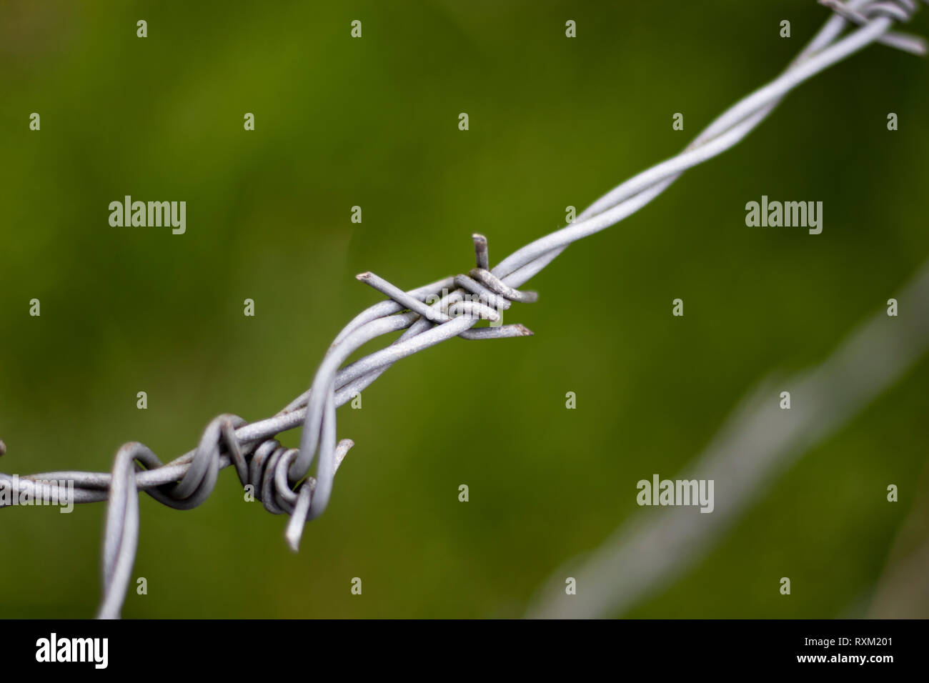 Galvanised fence with sharp points hi-res stock photography and images ...