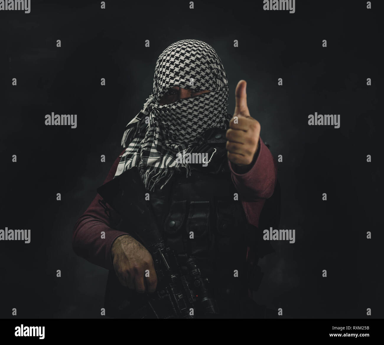 rebel militant terrorist guerrilla concept Stock Photo - Alamy