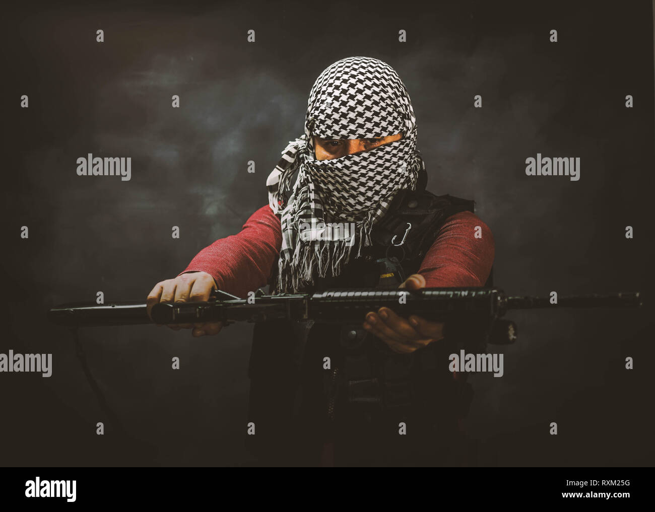 rebel militant terrorist guerrilla concept Stock Photo - Alamy