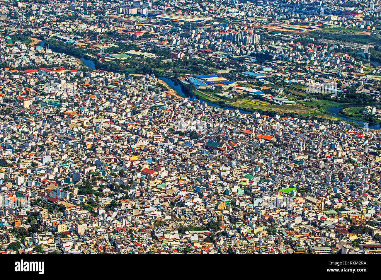 Aerial view of Ho Chi Minh city (Saigon) Vietnam Stock Photo - Alamy