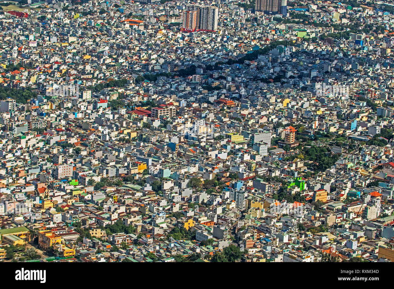 Aerial view of Ho Chi Minh city (Saigon) Vietnam Stock Photo - Alamy