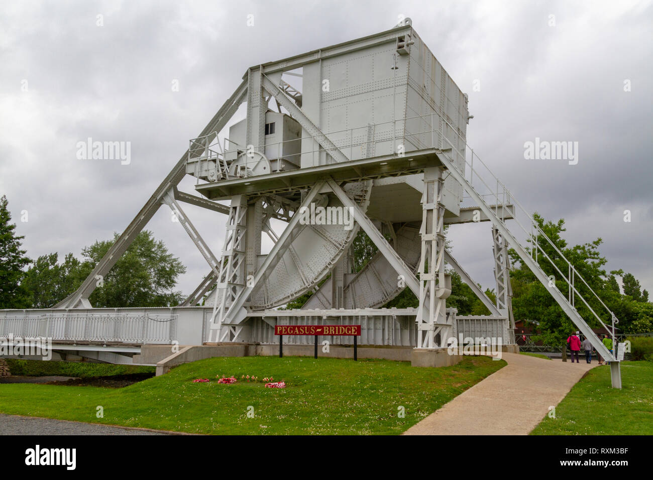 The original Pegasus Bridge on display at the Pegasus Museum, Normandy ...