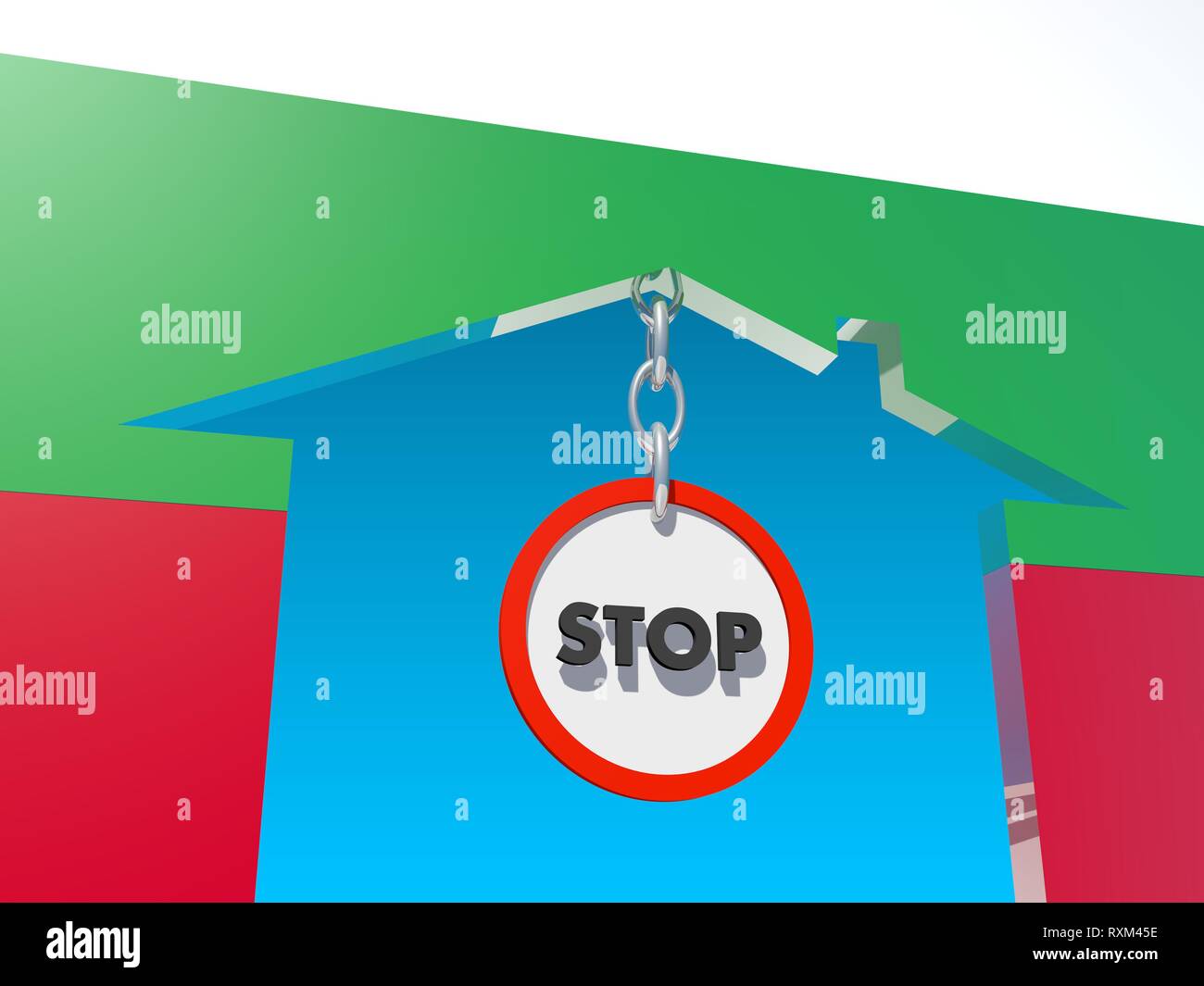 road stop sign in home icon textured by bulgaria flag Stock Photo - Alamy