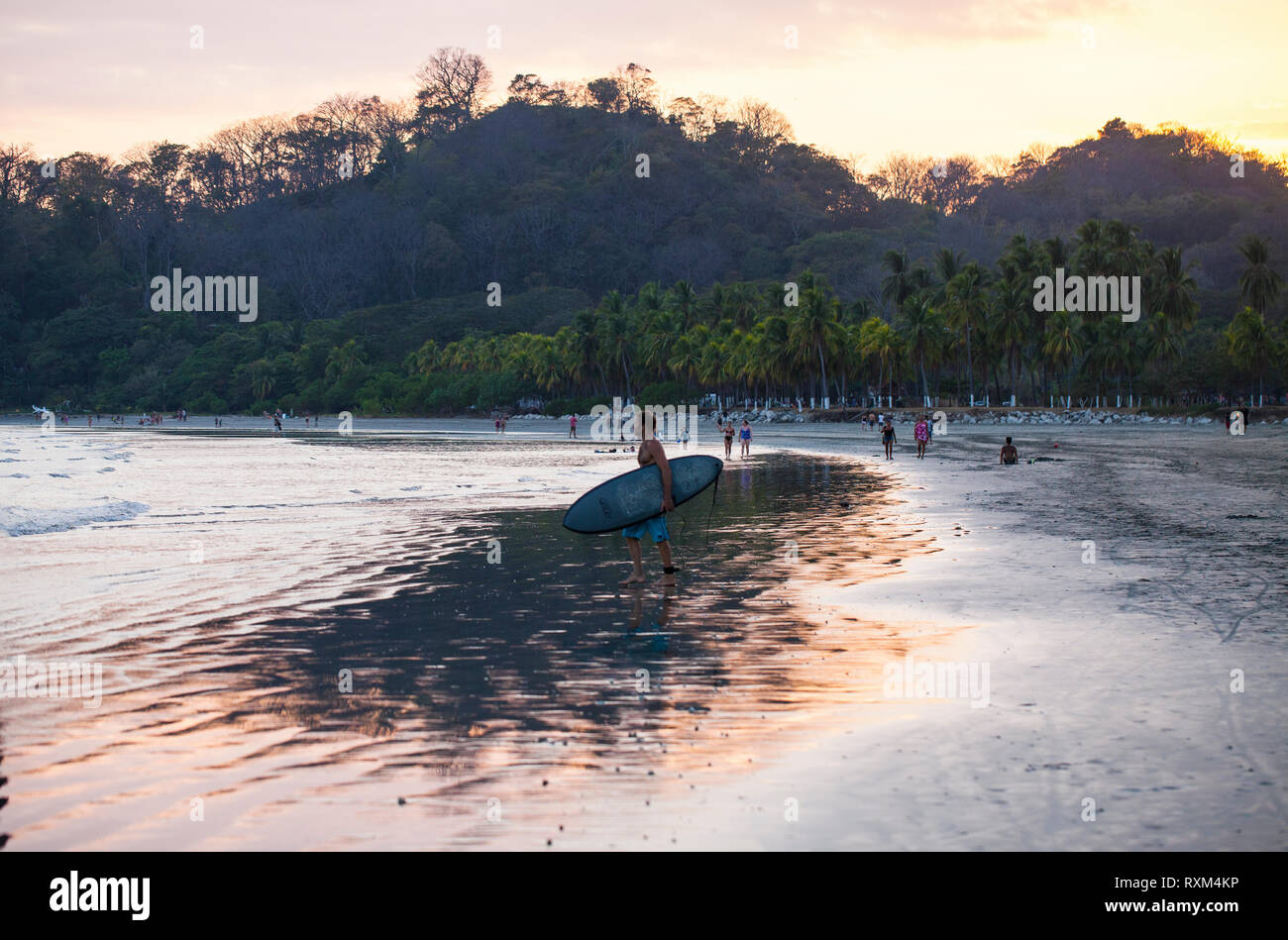 Samara,Guanacaste / Costa Rica-January 25, 2019: beautiful sunset in ...