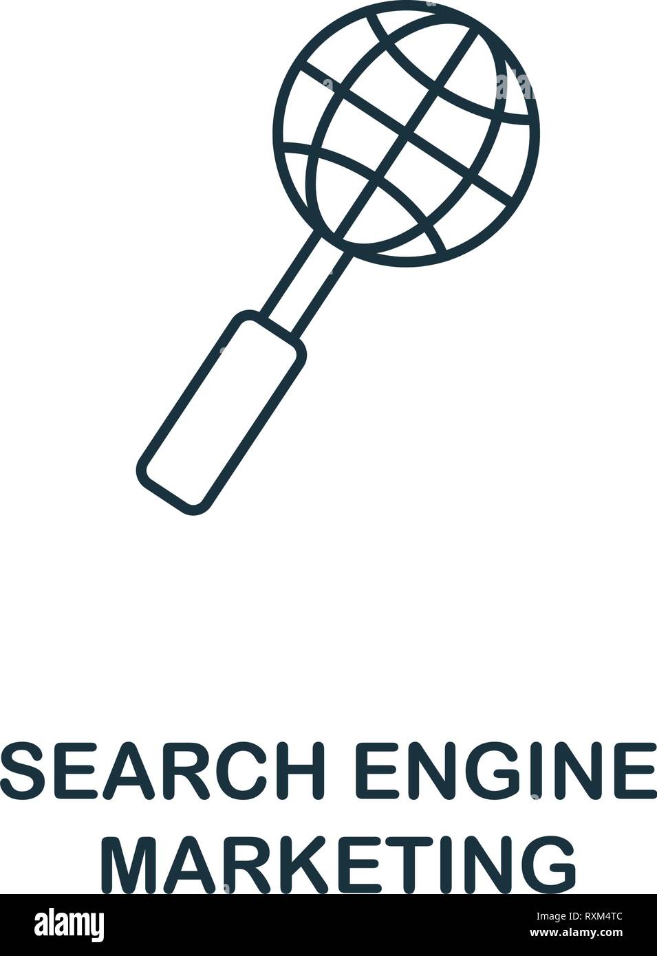 Search Engine Marketing icon thin line style. Symbol from online ...