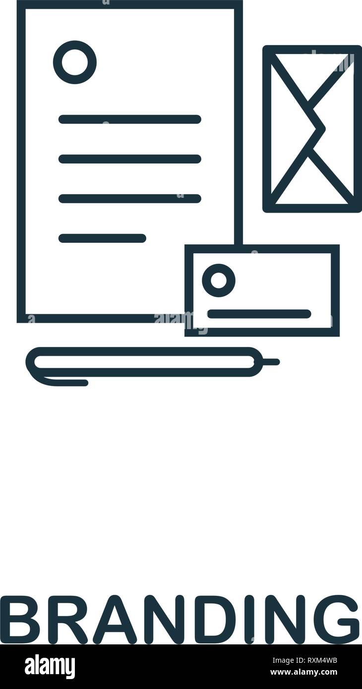 Branding icon thin line style. Symbol from online marketing icons ...