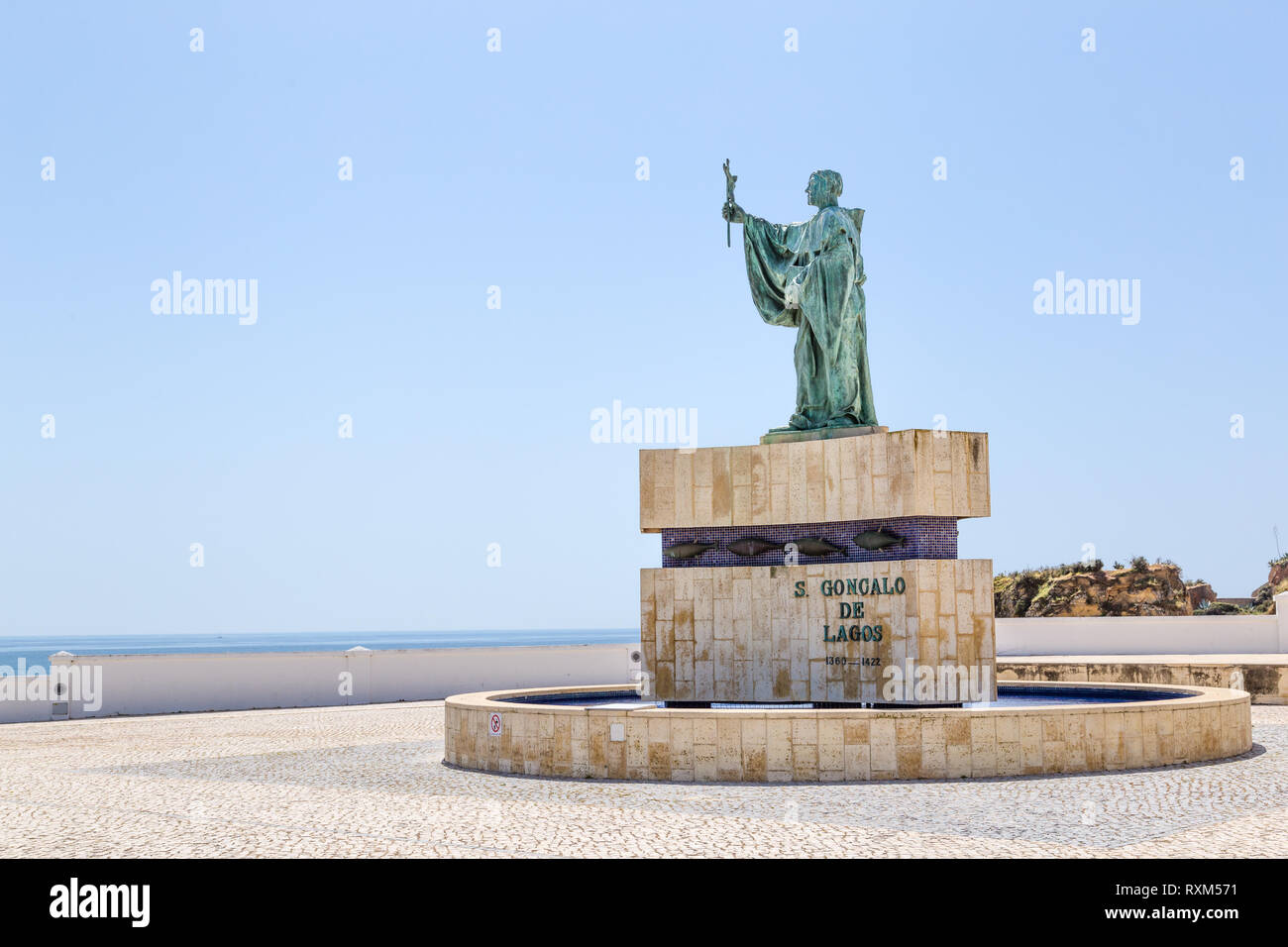 Lagos, Portugal - April, 18, 2017: Statue of Sao Goncalo de Lagos in ...