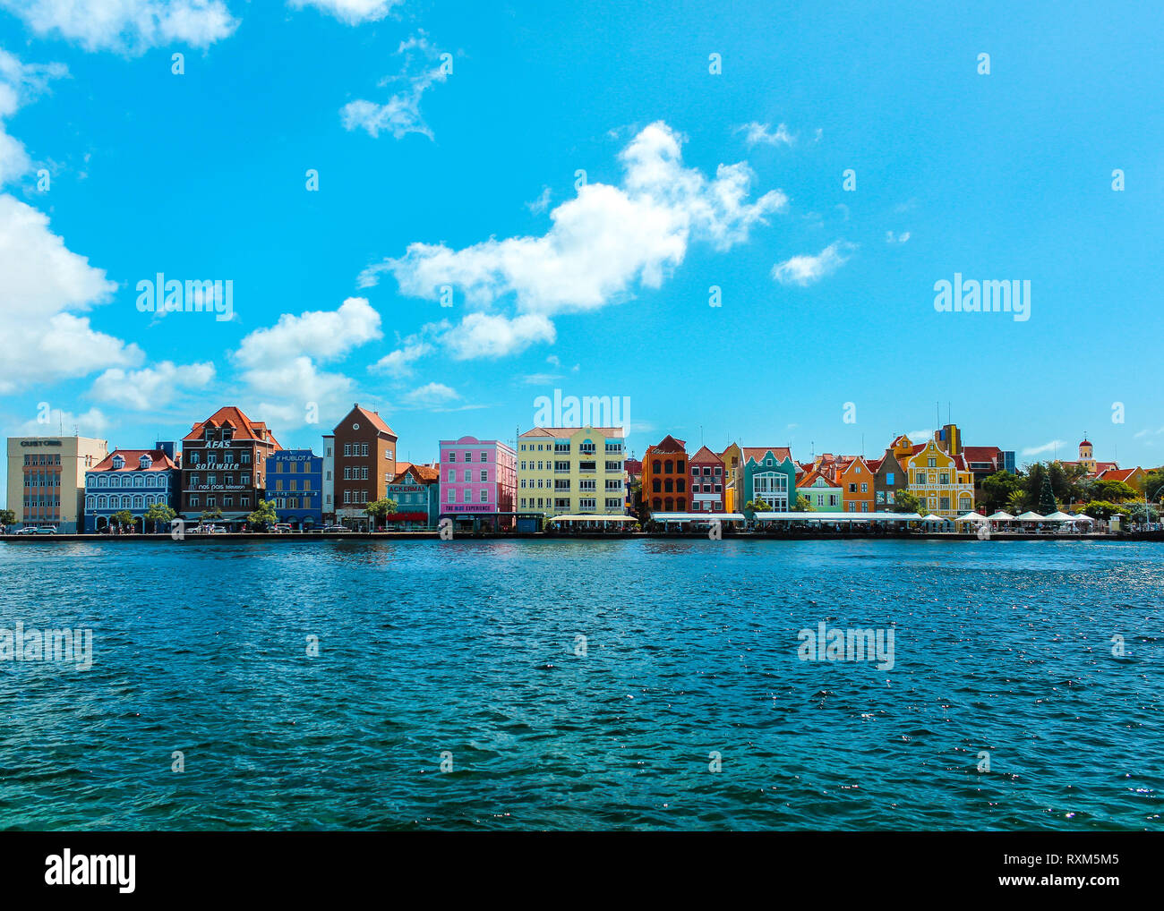 The front view of Punda at Willemstad Curaçao is one of the most ...