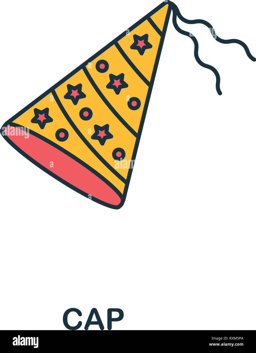 Cap icon. Creative 2 colors design fromCap icon from party icon ...