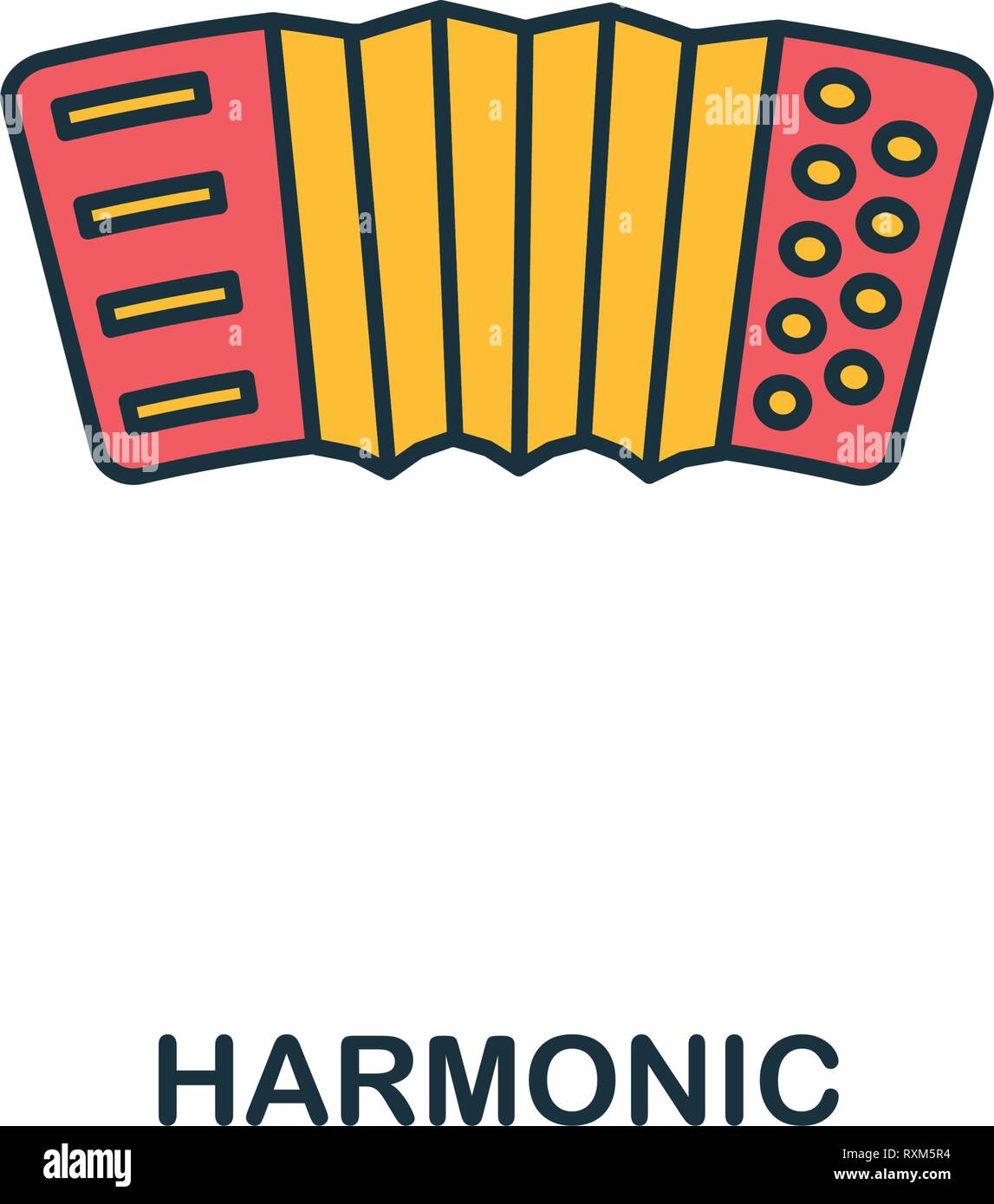 Harmonic icon. Creative 2 colors design fromHarmonic icon from party ...