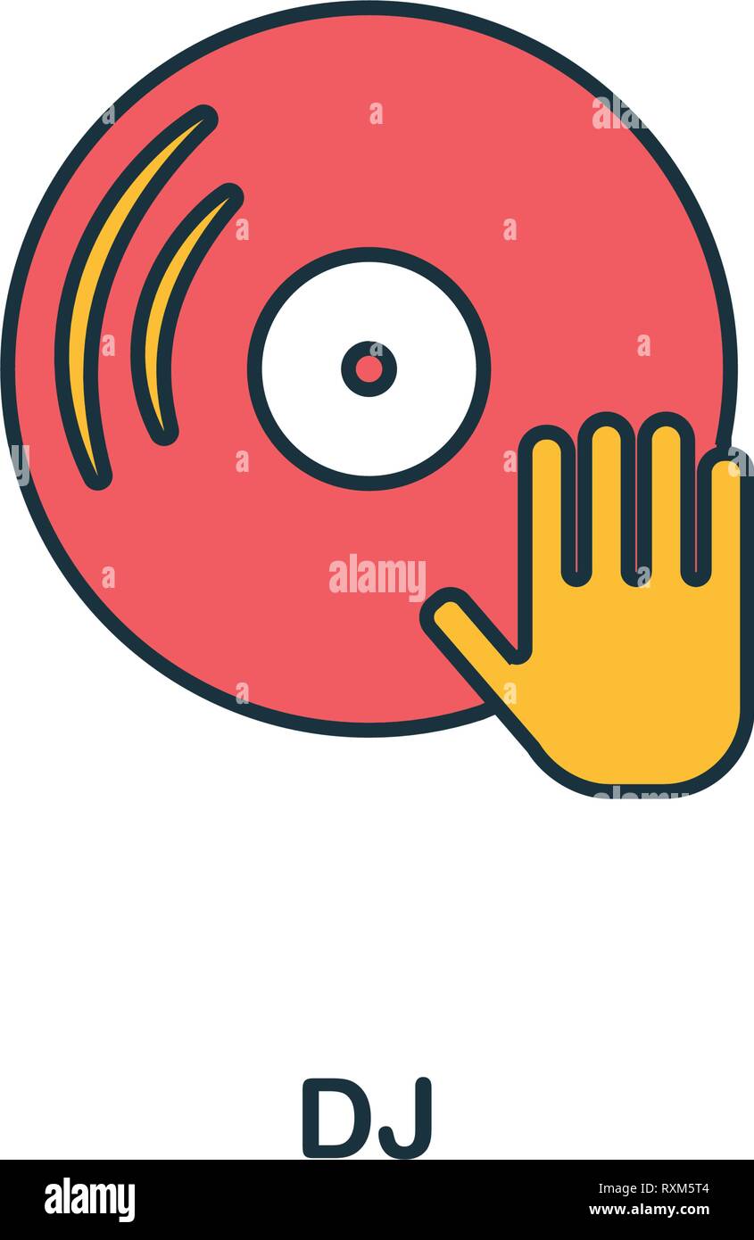 Dj icon. Creative 2 colors design fromDj icon from party icon ...