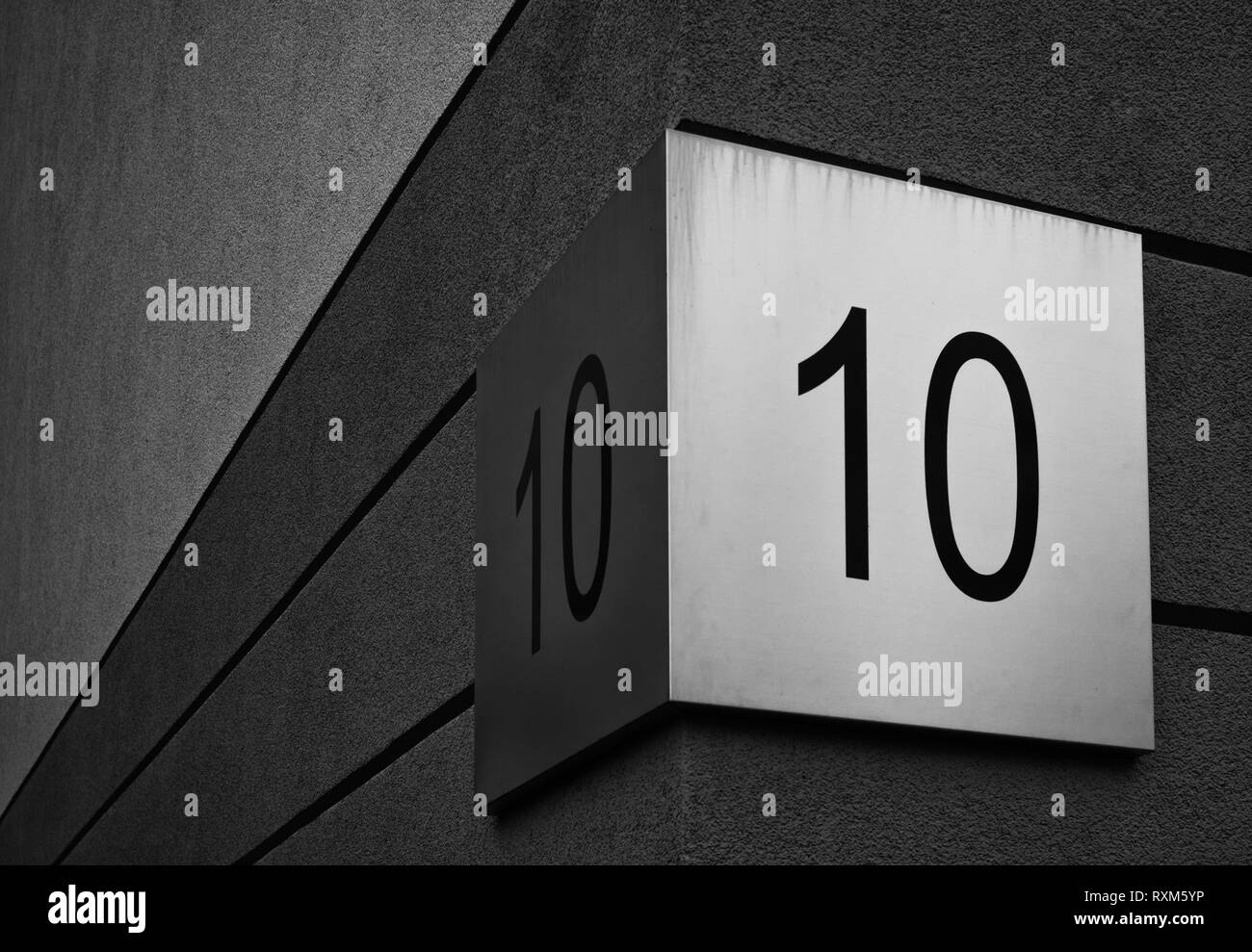 Metal sign house Black and White Stock Photos & Images - Alamy