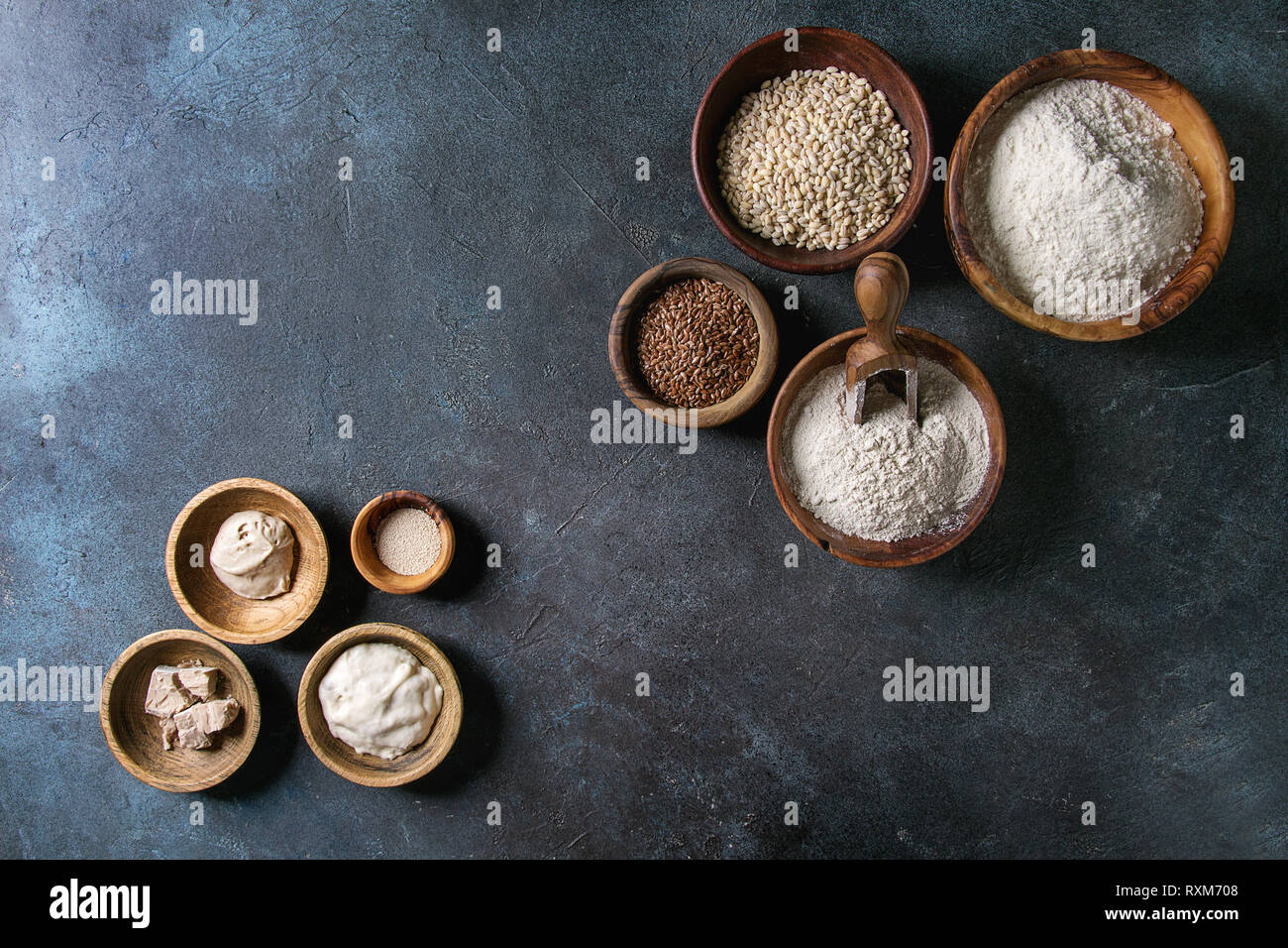 Variety of flour and grains Stock Photo - Alamy