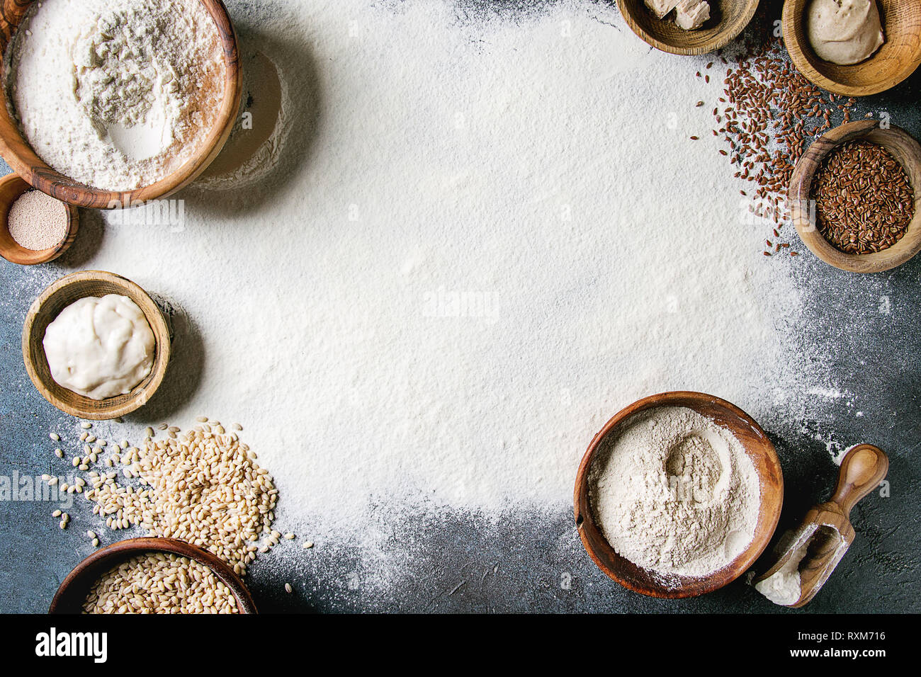Variety of flour and grains Stock Photo - Alamy