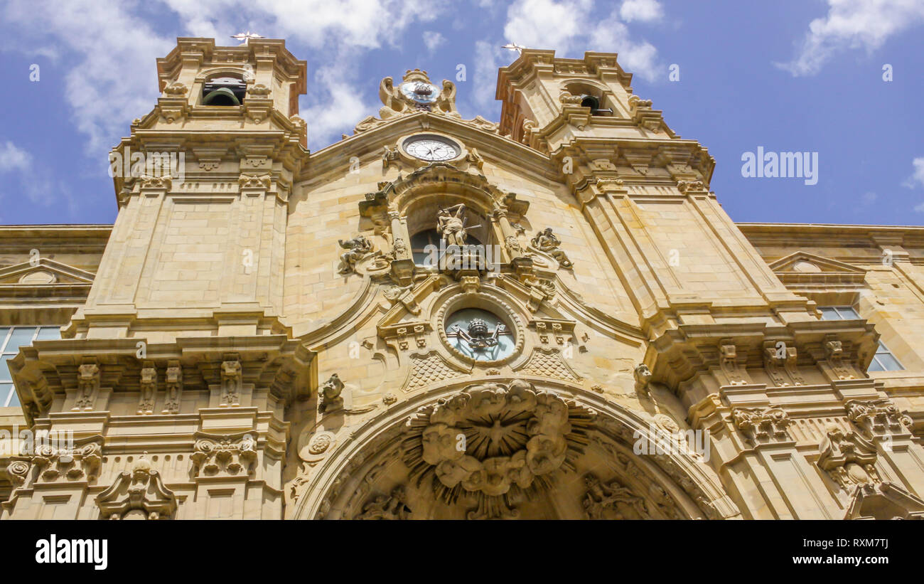Basilica of Santa Maria del Coro in San Sebastian (Donostia), Basque ...