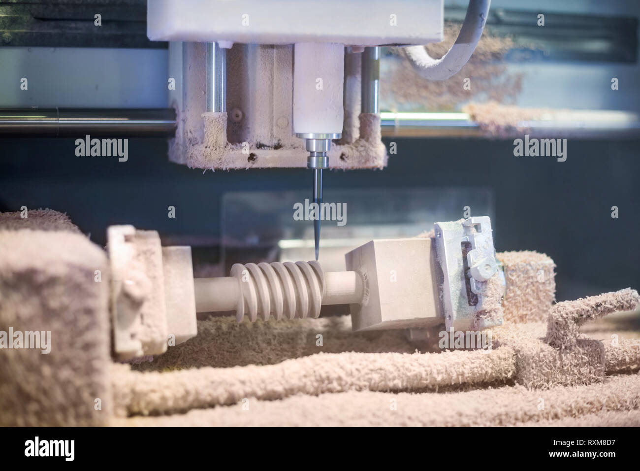CNC engraving - milling machine during work Stock Photo - Alamy