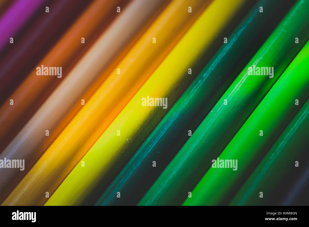 Color pencils line up beautifully Stock Photo - Alamy