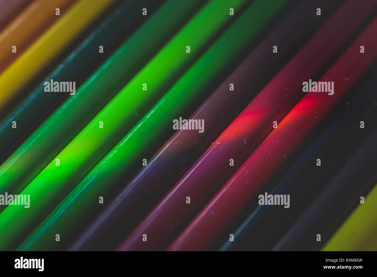 Color pencils line up beautifully Stock Photo - Alamy