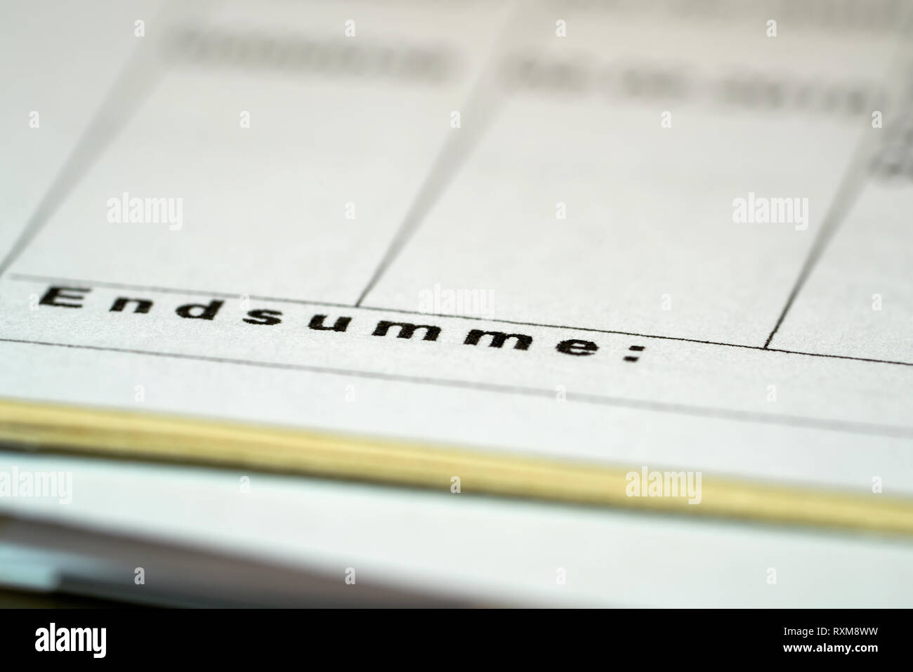 the total amount Stock Photo - Alamy