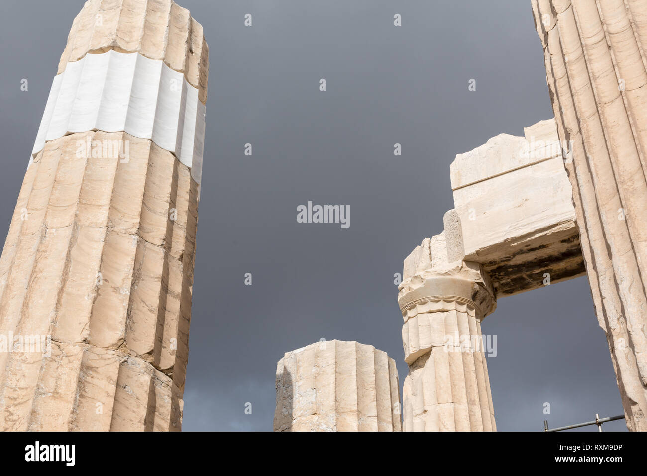 Columns of Acropolis Stock Photo - Alamy