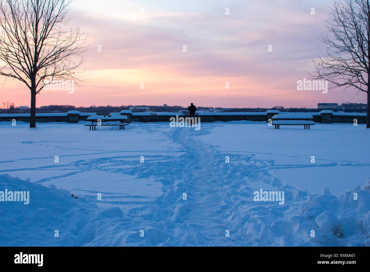 Man at Overlook, Eagan, MN Stock Photo - Alamy