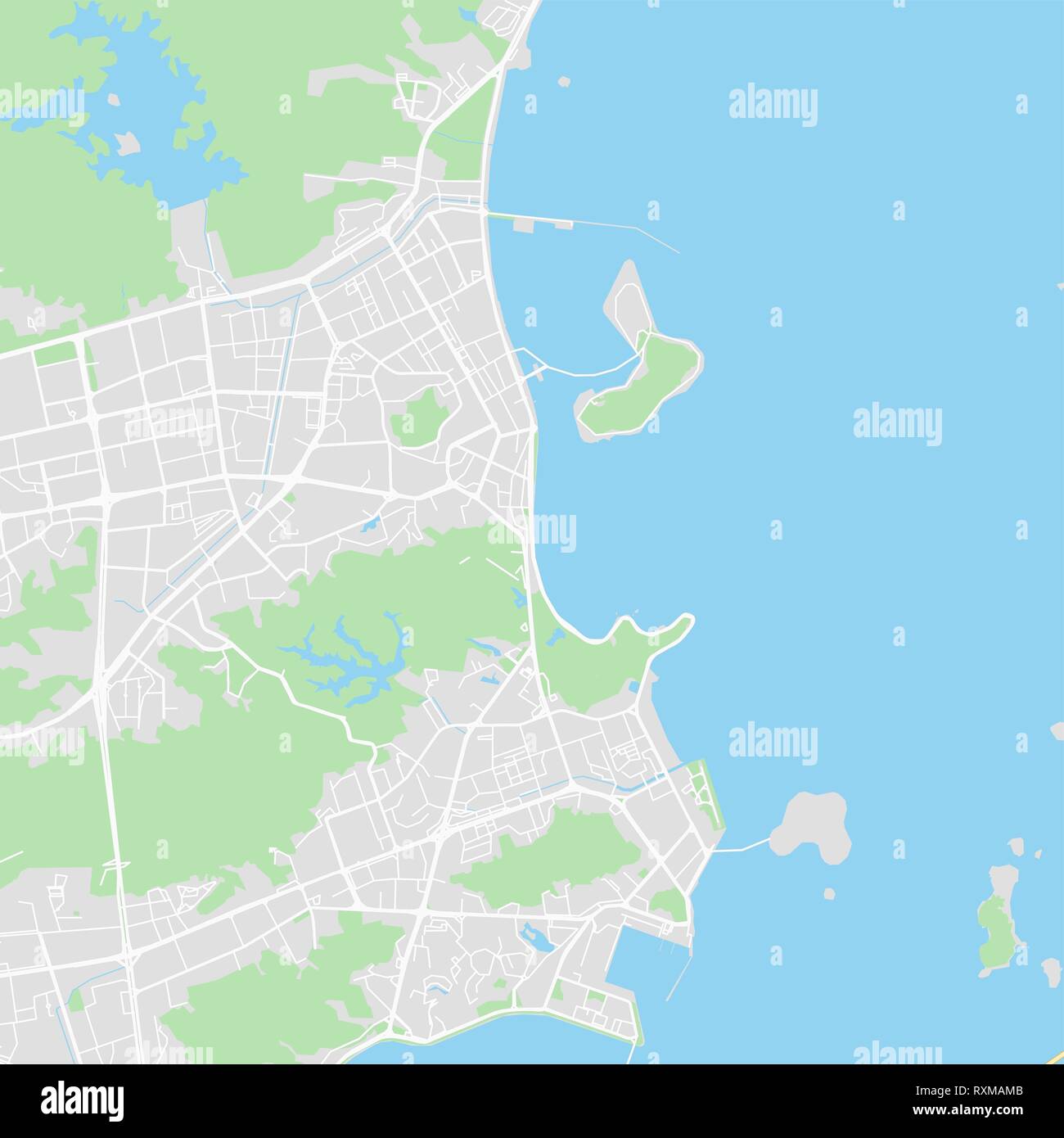 Downtown vector map of Zhuhai, China. This printable map of Zhuhai ...