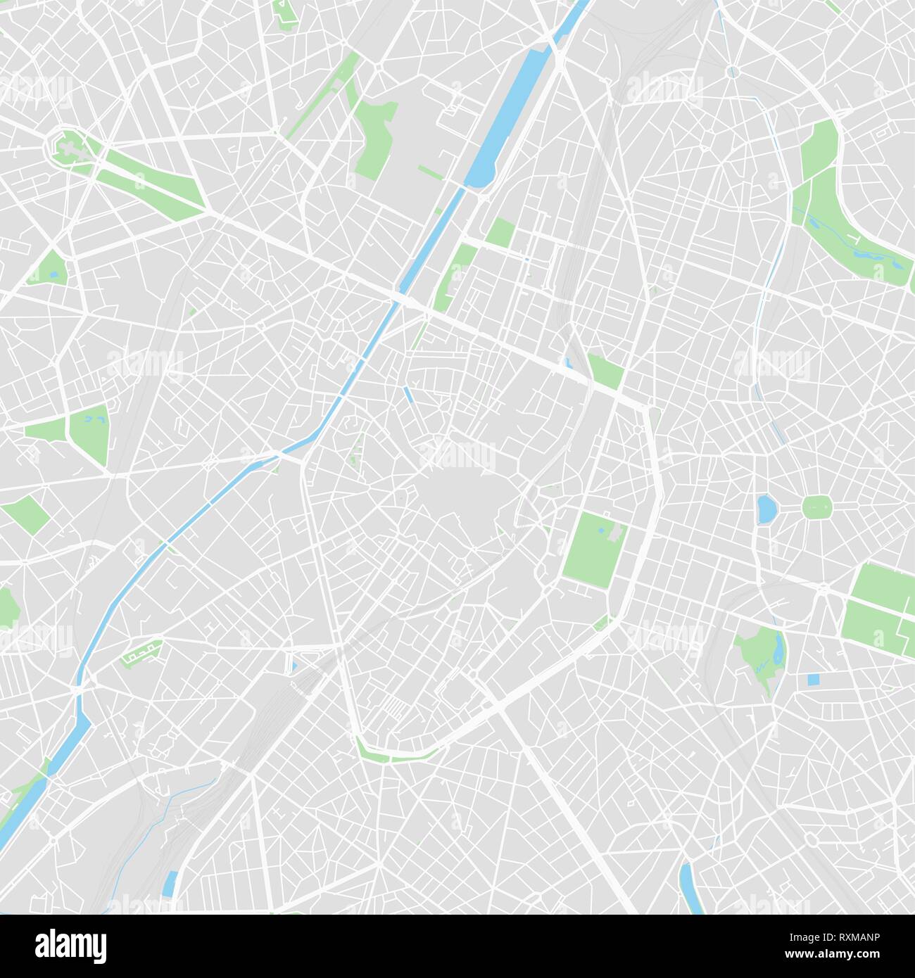 Downtown vector map of Brussels, Belgium. This printable map of ...