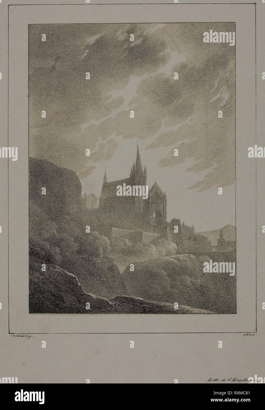 View of a Church. Jean Baptiste Isabey (French, 1767-1855); printed by ...