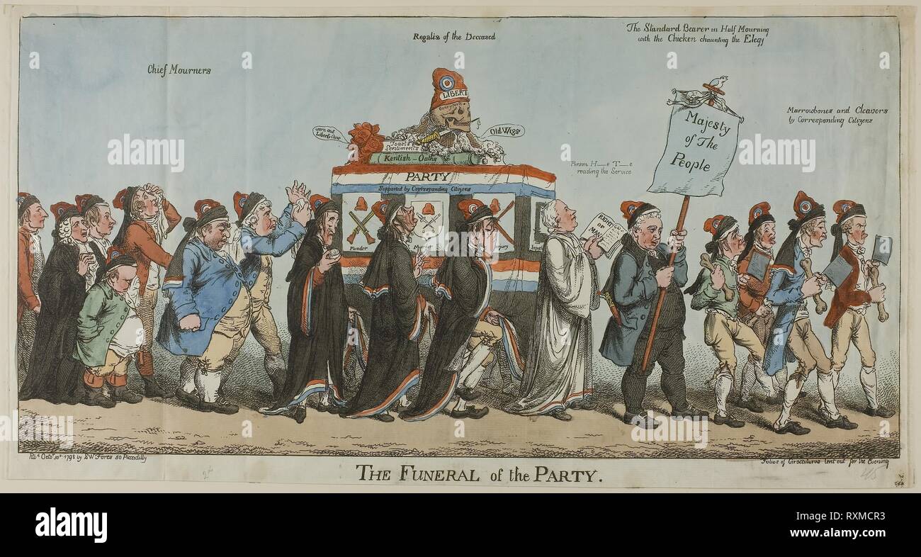 The Funeral of the Party. Charles WIlliams (English, active 1797-1830 ...