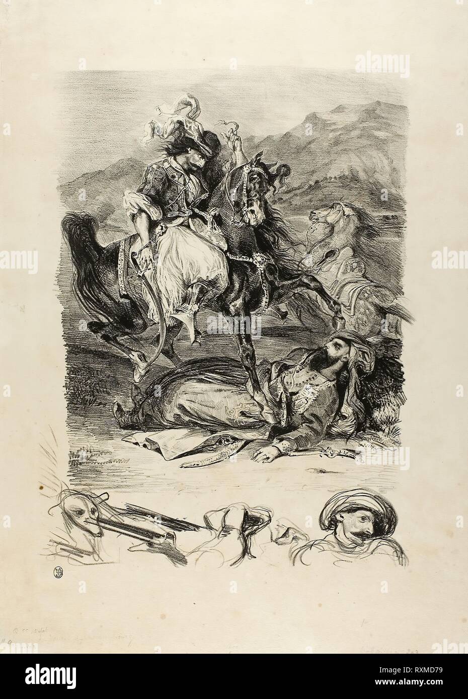 Drawing by eugene delacroix 1798 1863 hi-res stock photography and ...