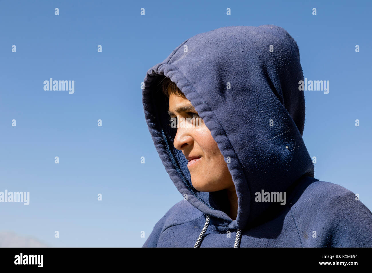 Vrang, Tajikistan August 24 2018: Portrait of a boy in Vrang in the ...