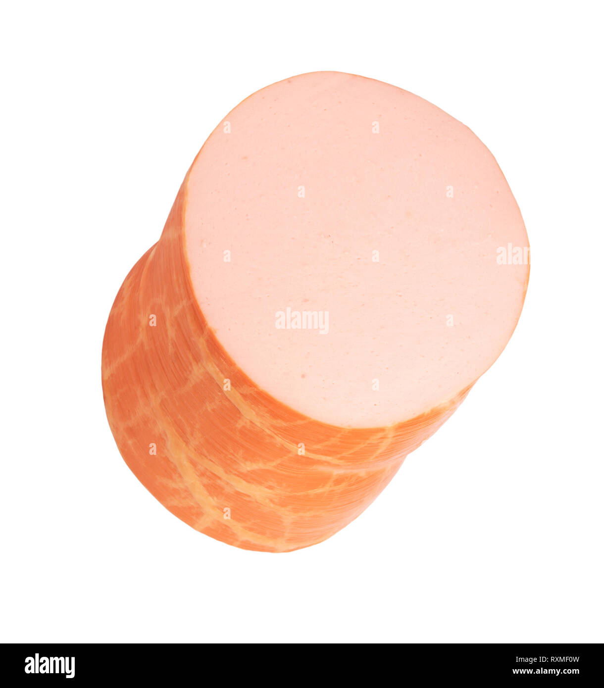 One Sausage Isolated Stock Photo - Alamy