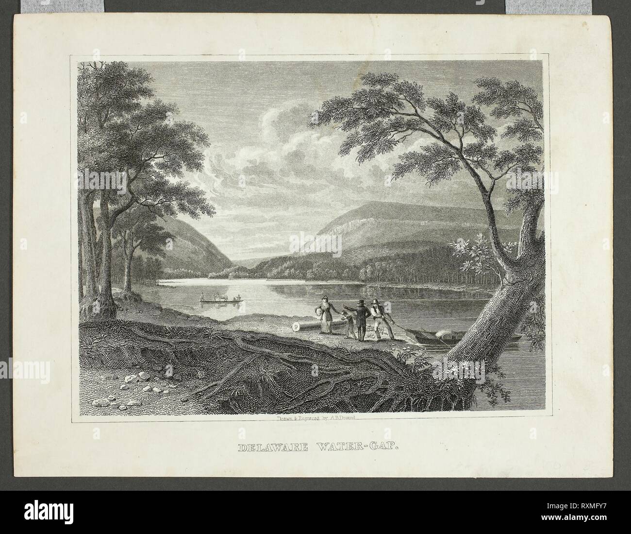 Delaware Water Gap. Asher B. Durand; American, 1796-1886. Date: 1830 ...