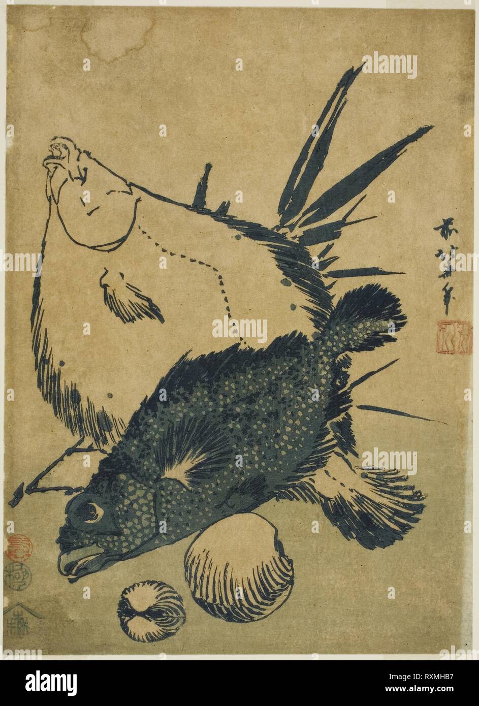 Katsushika hokusai fish hi-res stock photography and images - Alamy