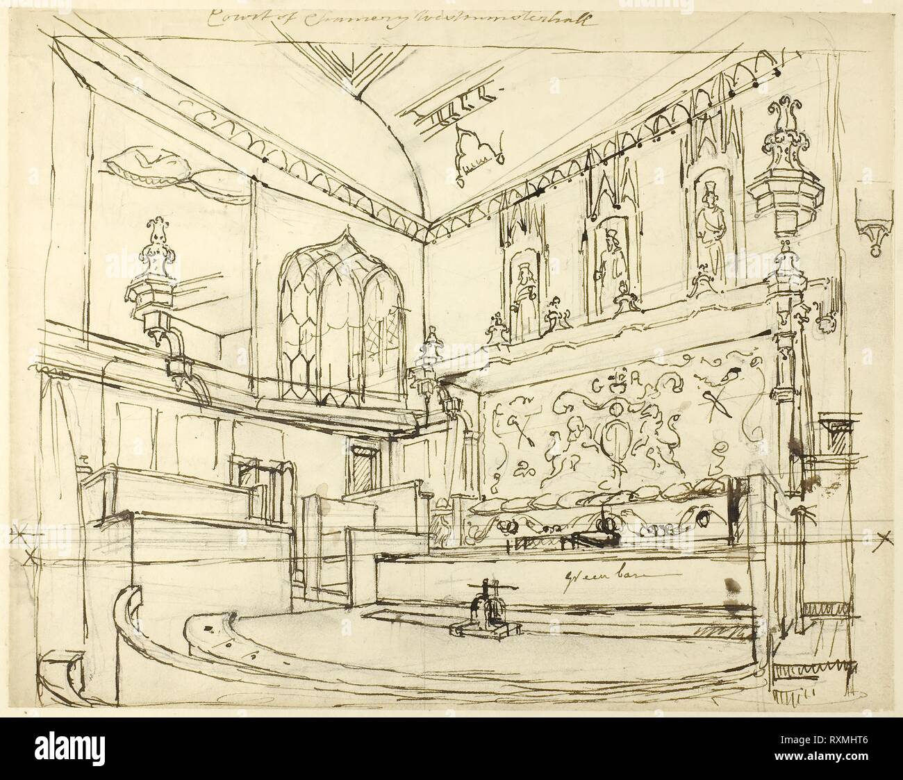 Court of Chancery, Westminster Hall. Augustus Charles Pugin; English ...