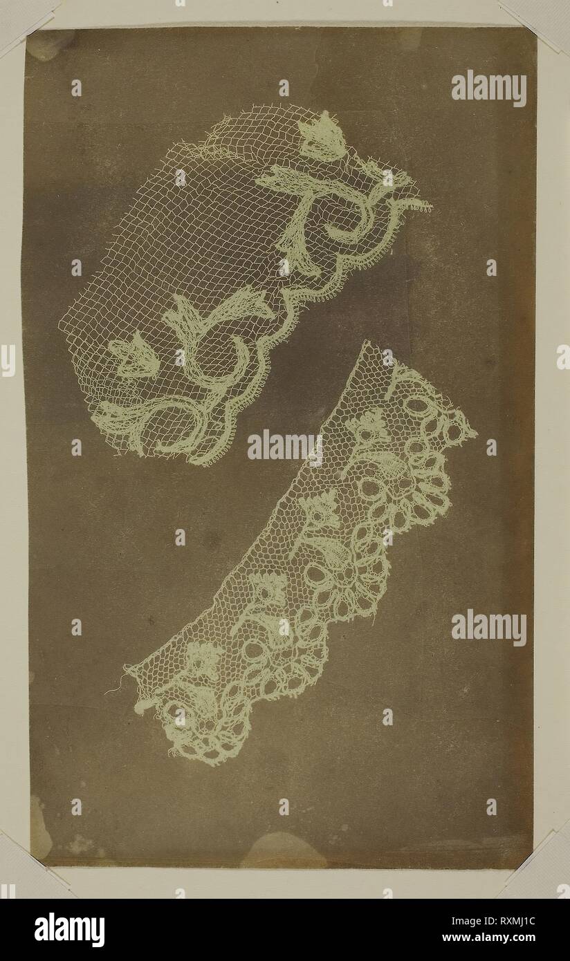 Two Scraps of Lace. William Henry Fox Talbot; English, 1800-1877. Date ...